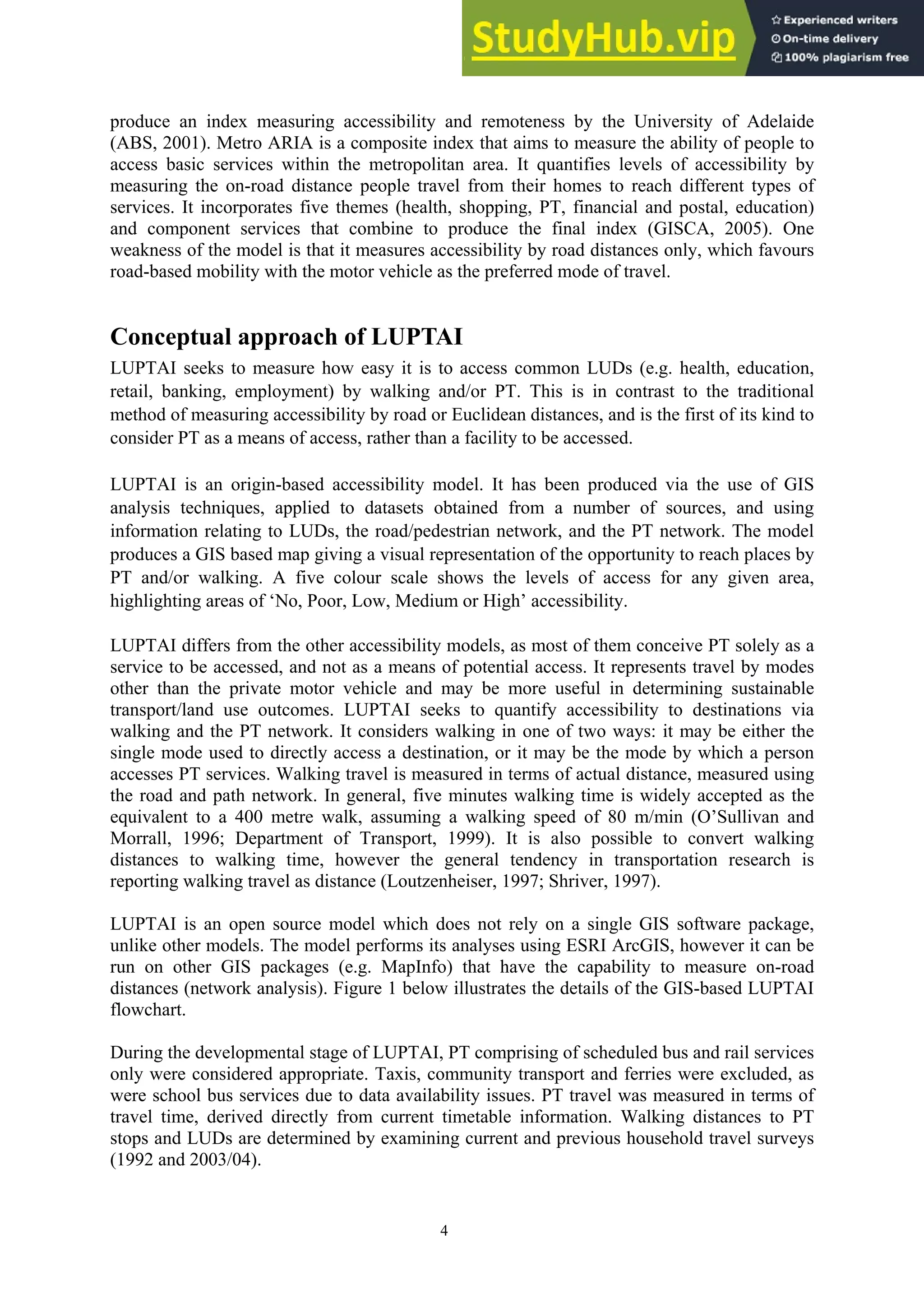 A GIS Based Land Use And Public Transport Accessibility Indexing Model ...