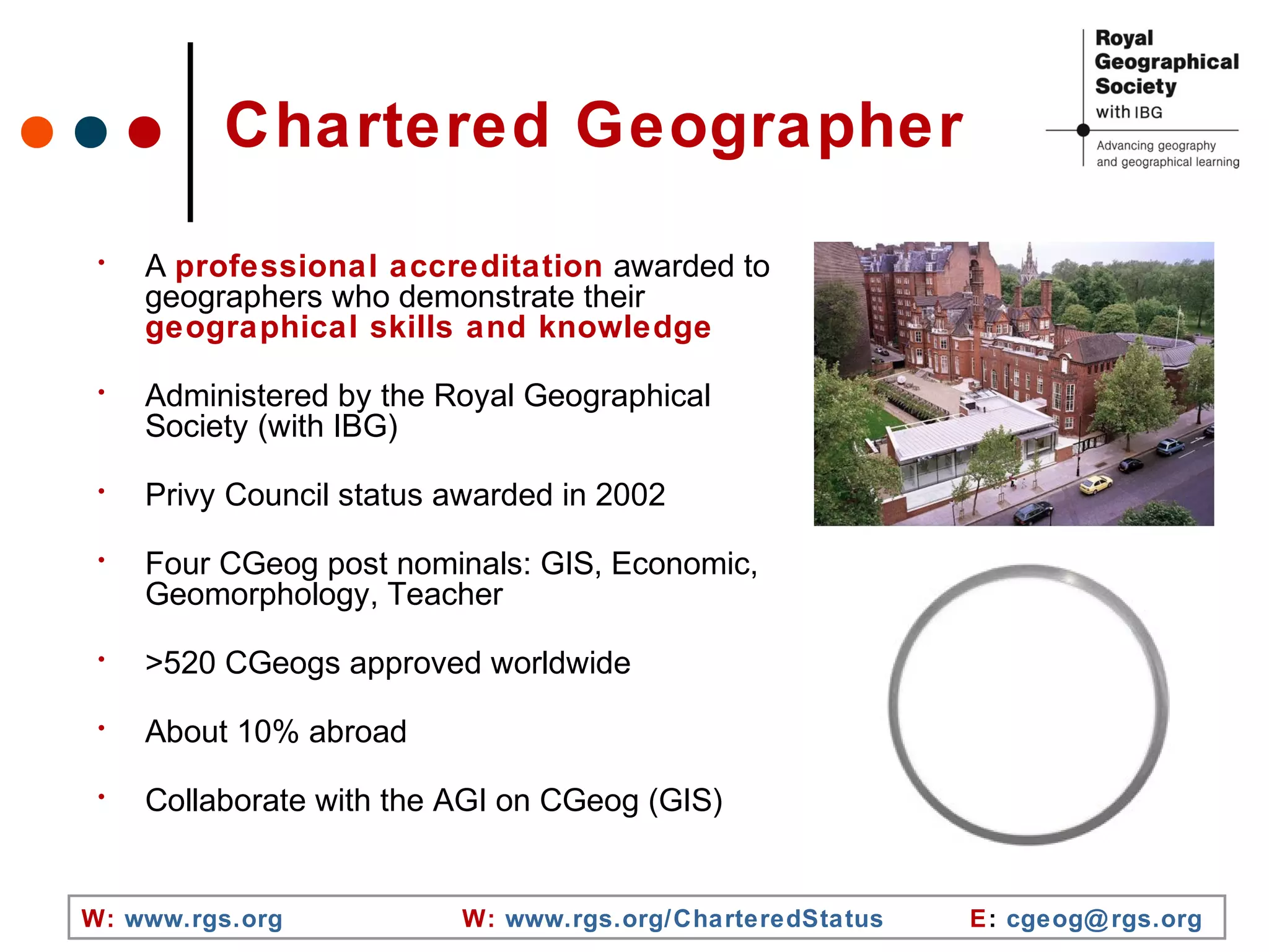RGS: Geospatial Career development - Mike Cottrill and Lucy Allen | PPT