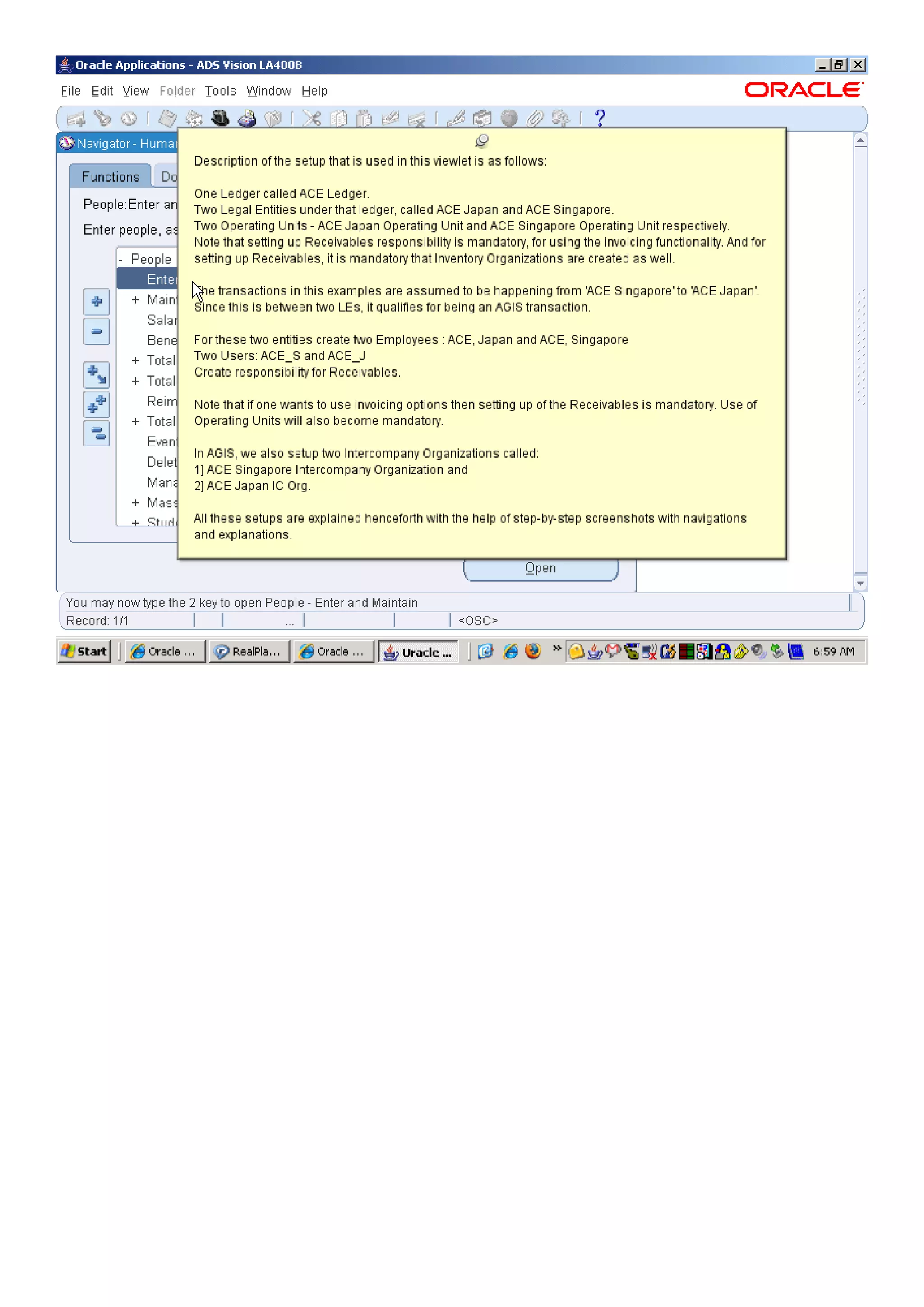 AGIS Setup White Paper from Oracle with Screen Shots and Explanation. | PDF