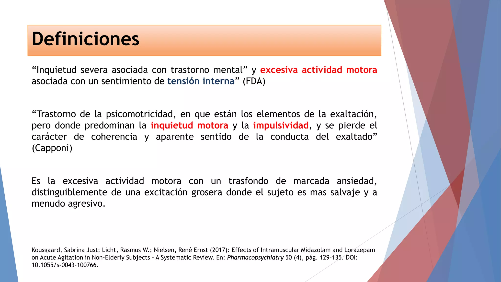 Agitacion psicomotriz | PPTX