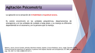 Agitacion psicomotriz | PPTX