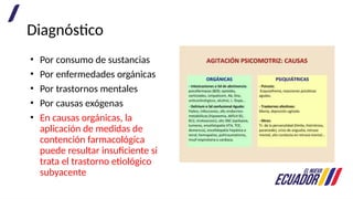 agitacion psicomotriz en pacientes adultos | PPTX