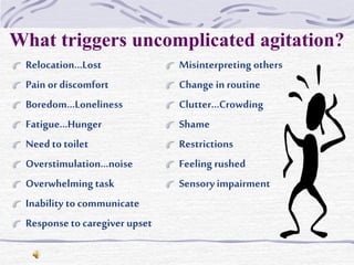 Agitation and Aggression | PPTX