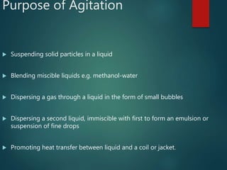Agitaion and mixing | PPTX