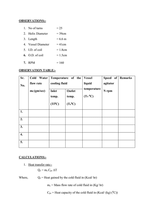 Agitated Vessel | DOCX | Chemistry | Science