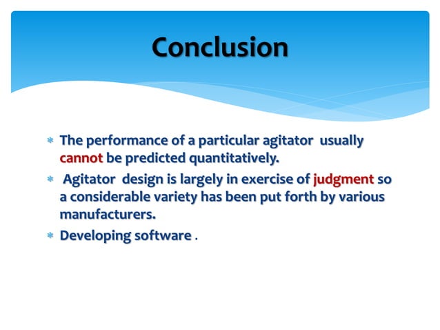 Agitated vessel Design | PPTX | Chemistry | Science