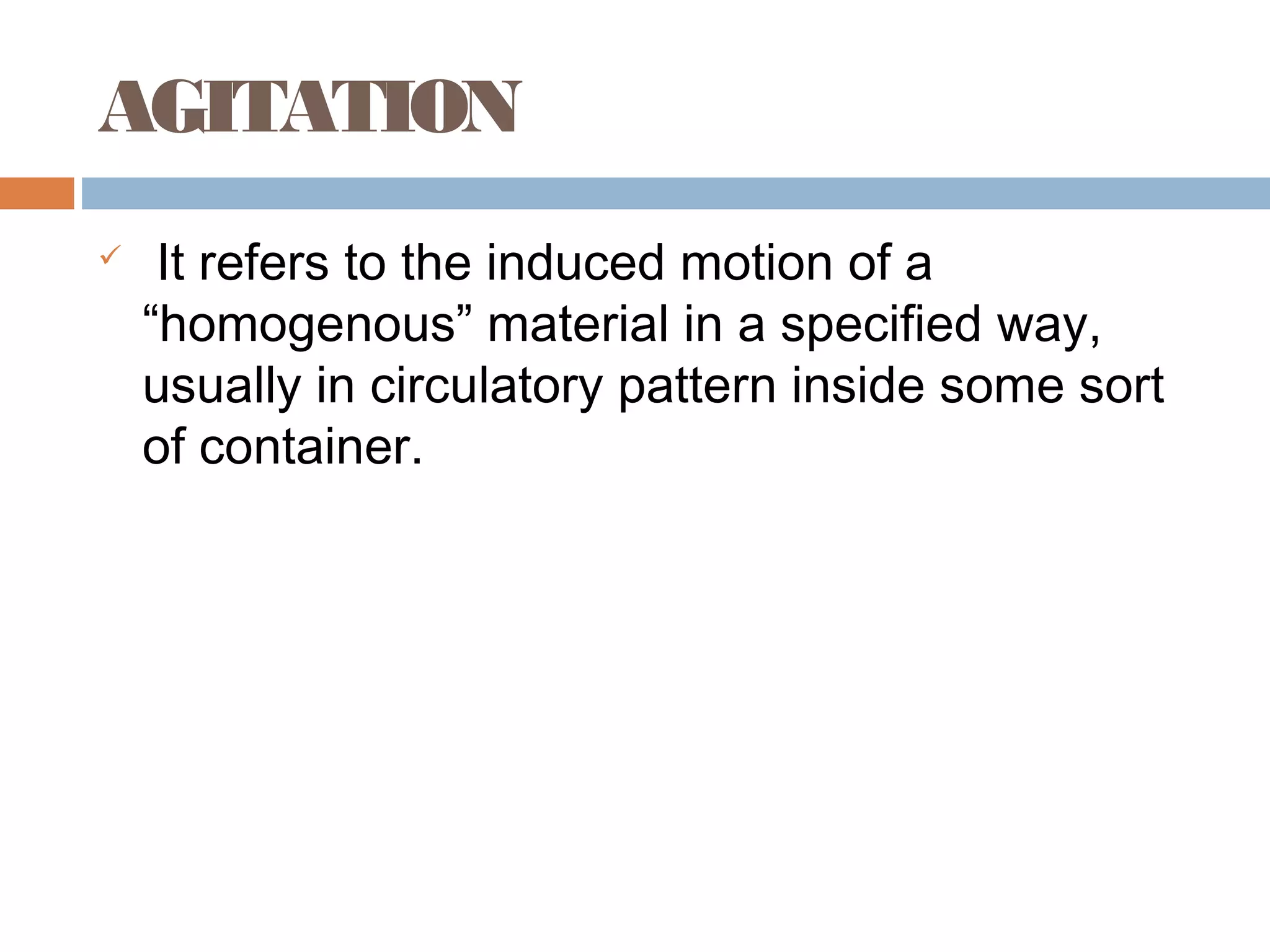 Agitation and mixing | PPT