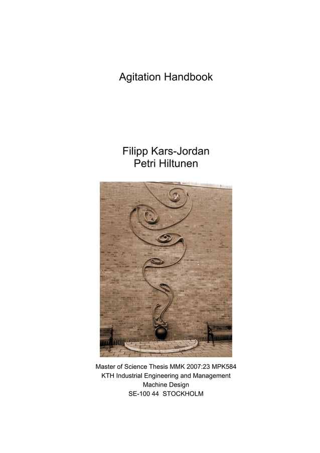 Agitation handbook | PDF | Chemistry | Science