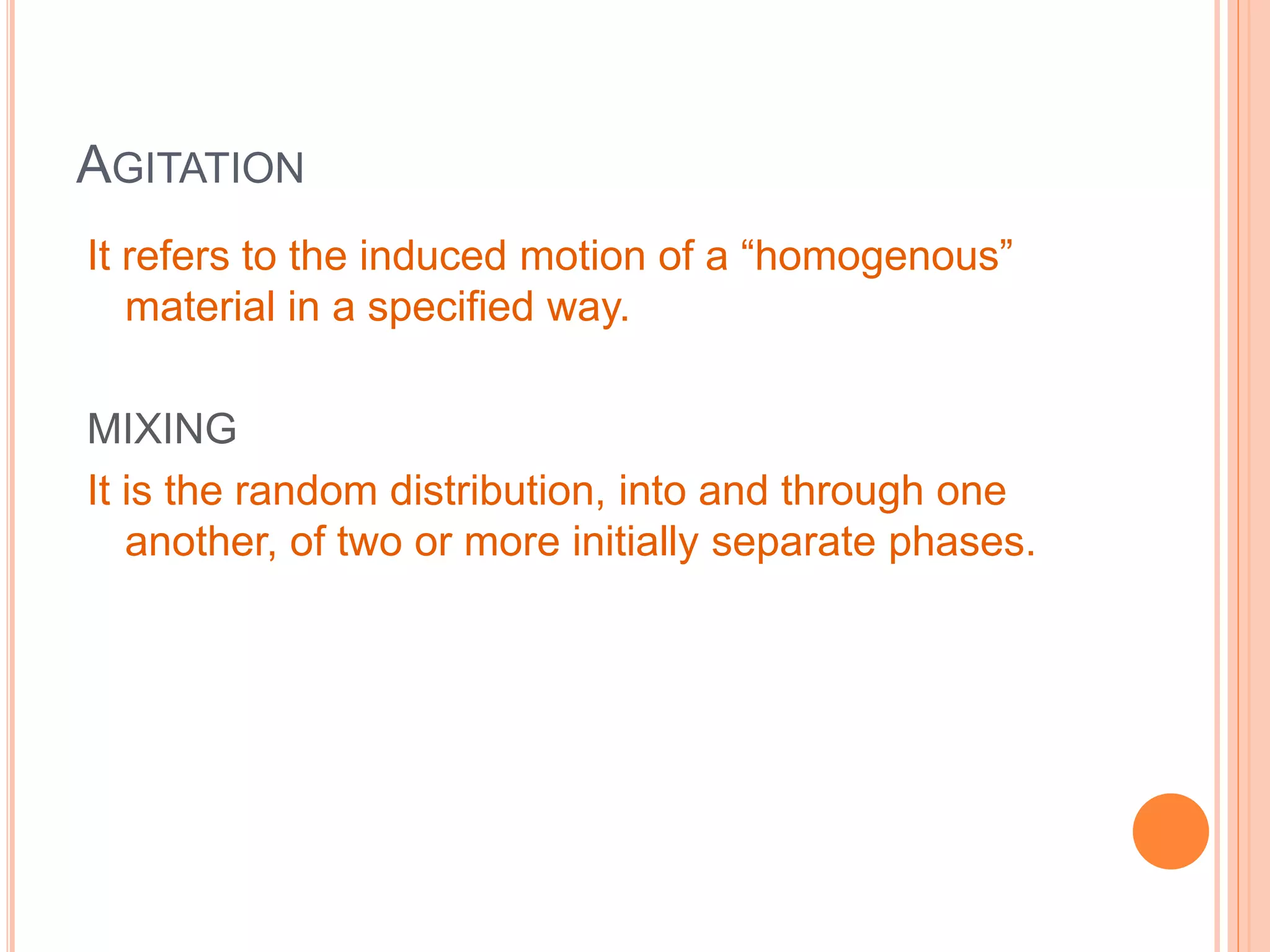 Agitation & mixing presentation, group d | PPTX