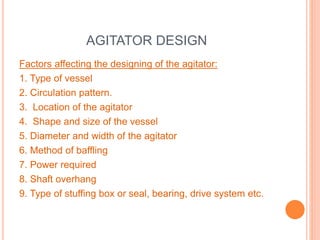 Agitation & mixing presentation, group d | PPTX