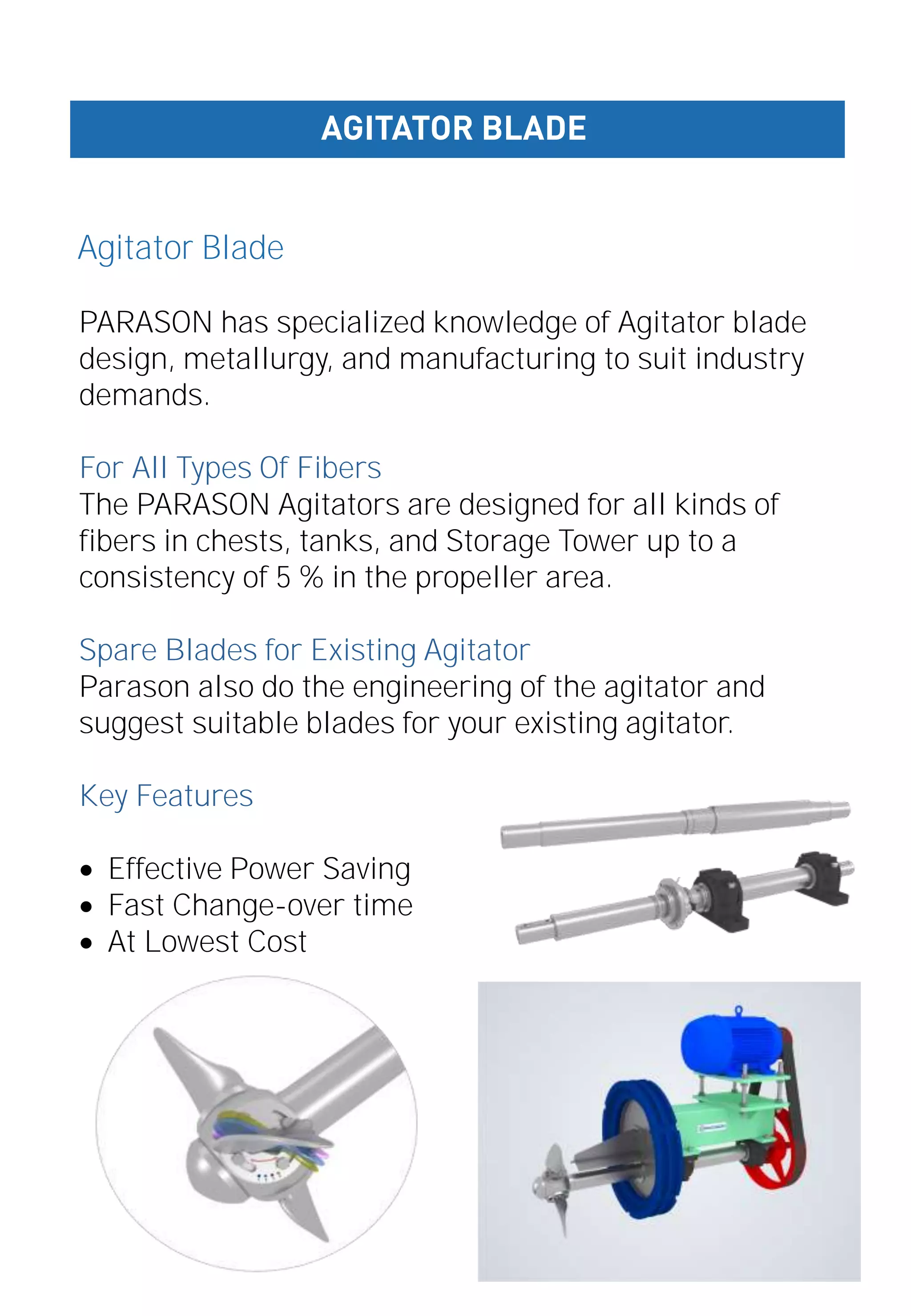 Buy Agitator Blades For Pulp Machine Spare Part | PDF