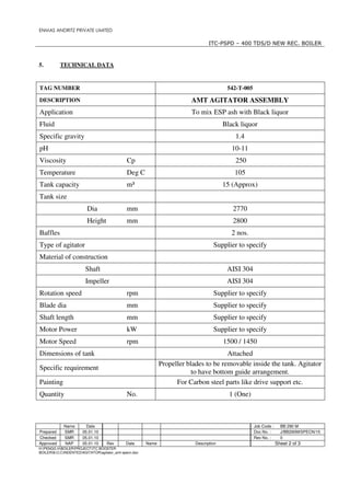 Agitator amt specn | PDF