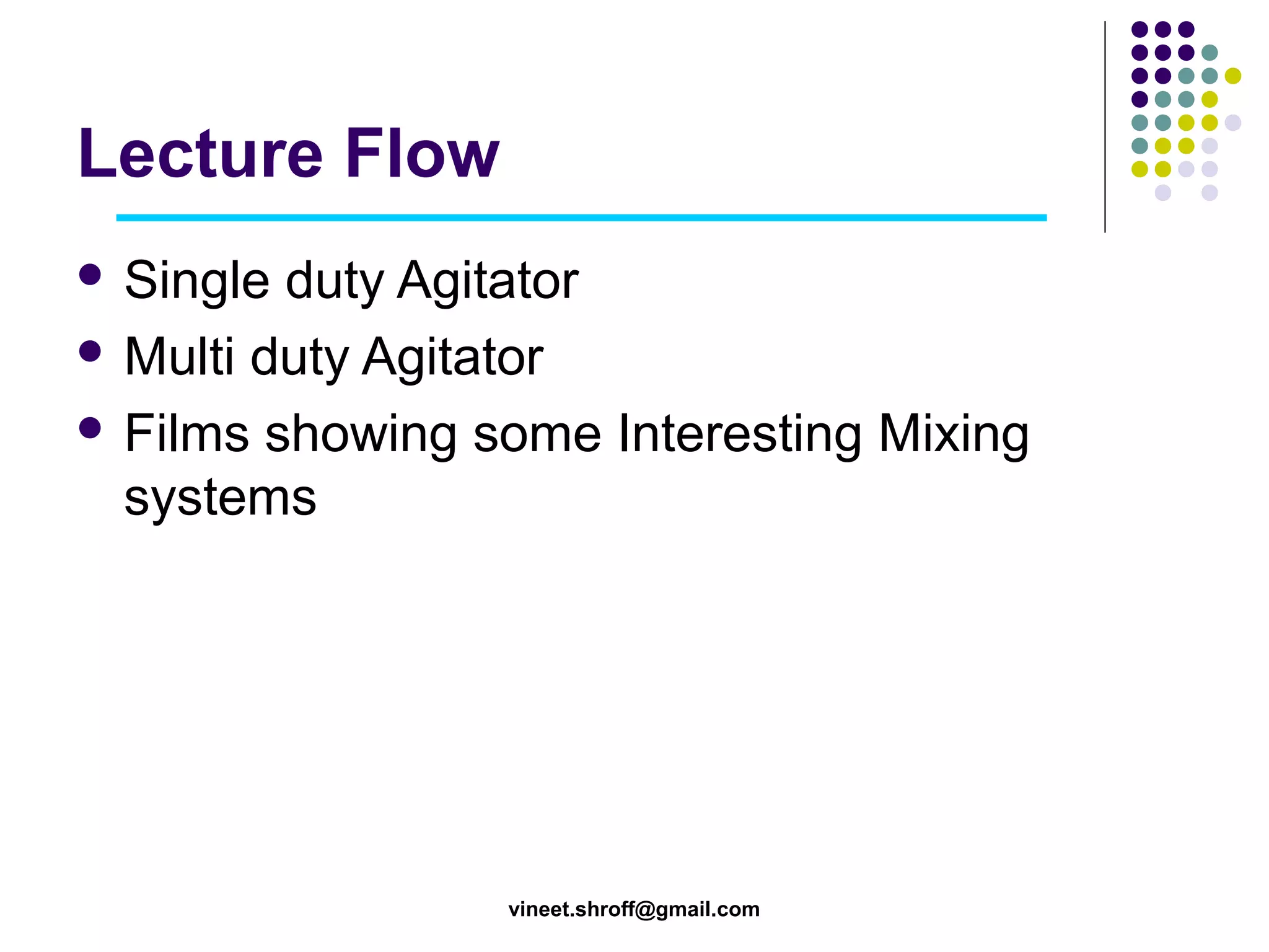 Agitator design and selection | PPT