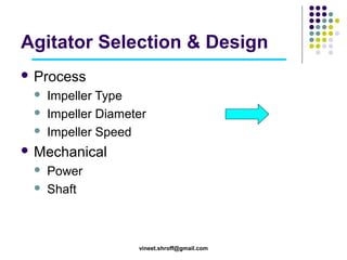 Agitator design and selection | PPT