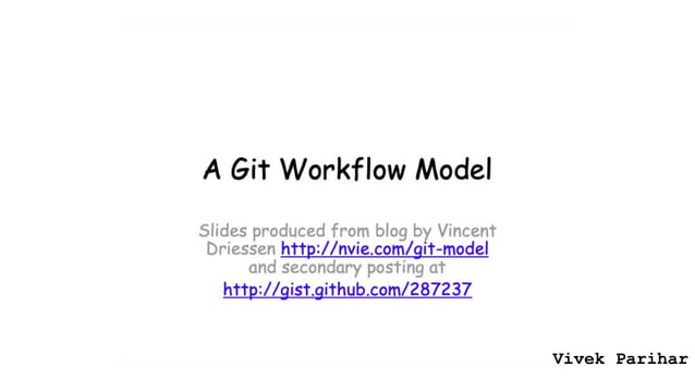 A Git Workflow Model or Branching Strategy | PDF