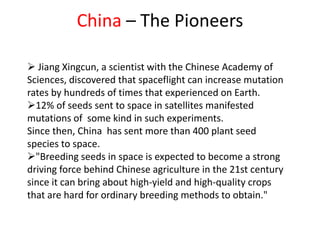 Space Breeding | PPTX
