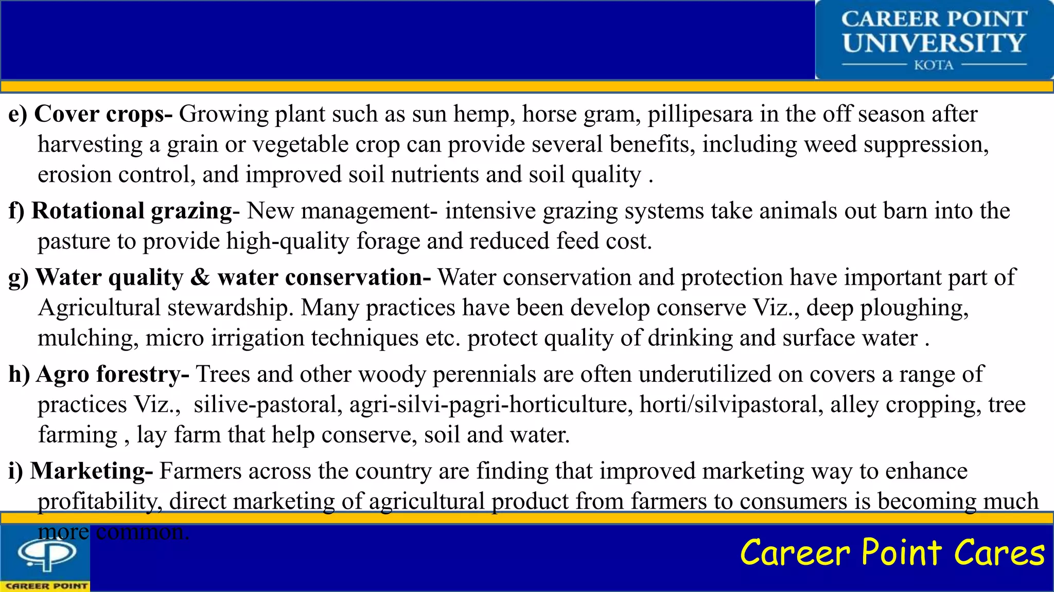 AGL604 (Farming System and Sustainable Agriculture) | PPTX