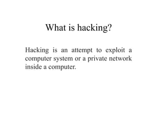 Overview about hacking | PPT
