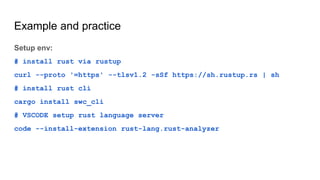 A glance at the Rust SWC | PPT