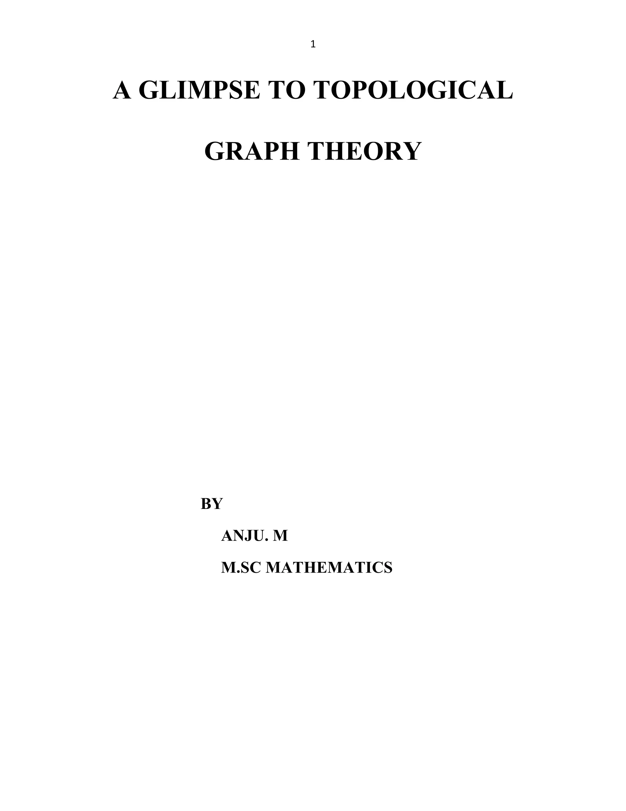 A glimpse to topological graph theory | PDF