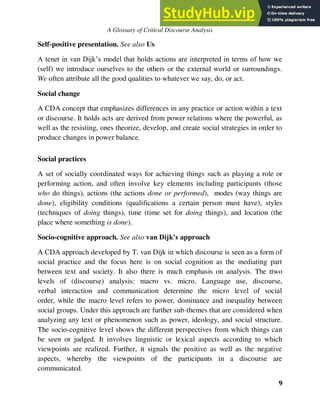 A Glossary Of Critical Discourse Analysis | PDF