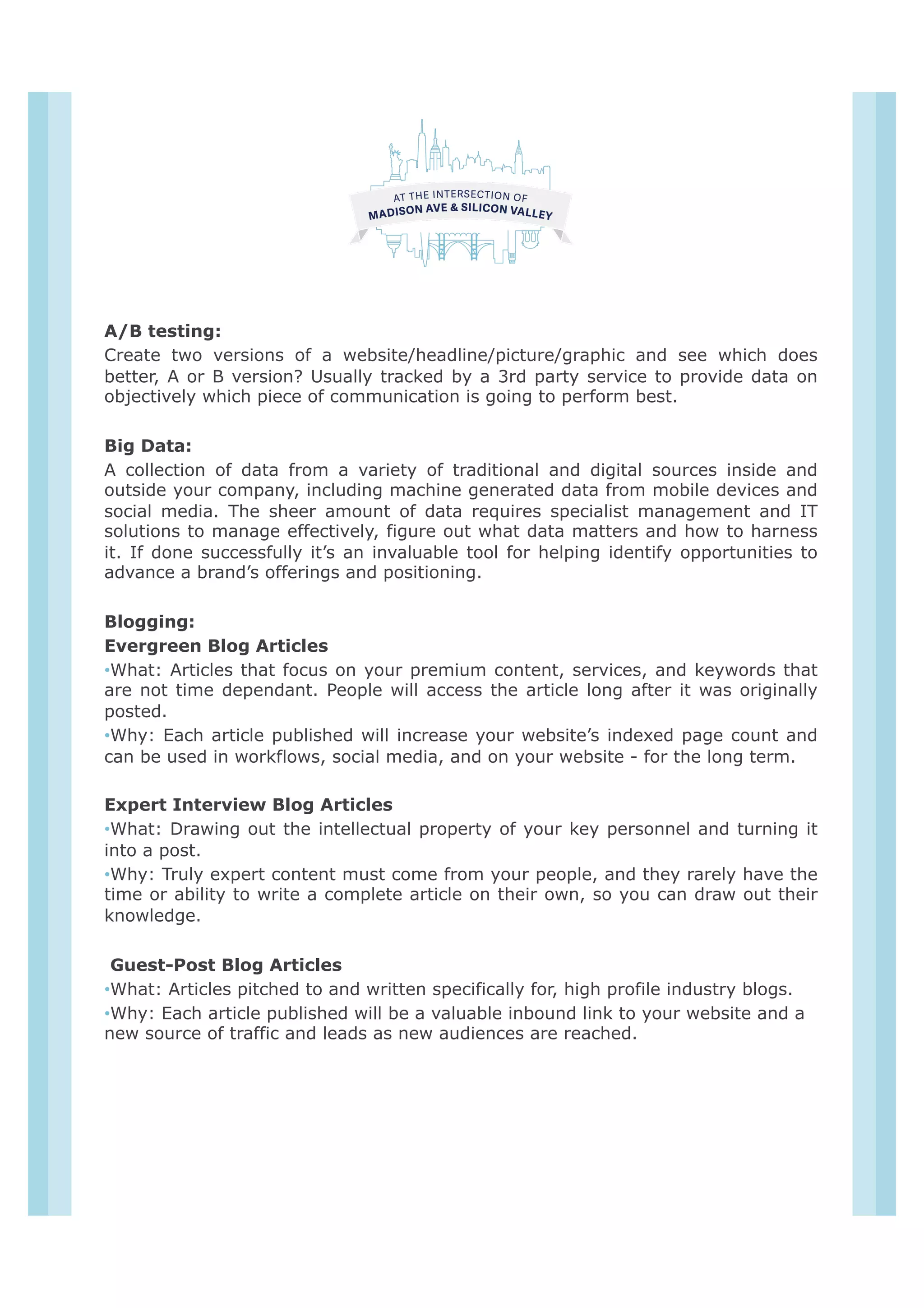 A glossary of modern marketing terms | PDF