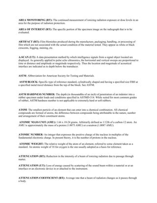 A glossary of nondestructive testing terminology | PDF