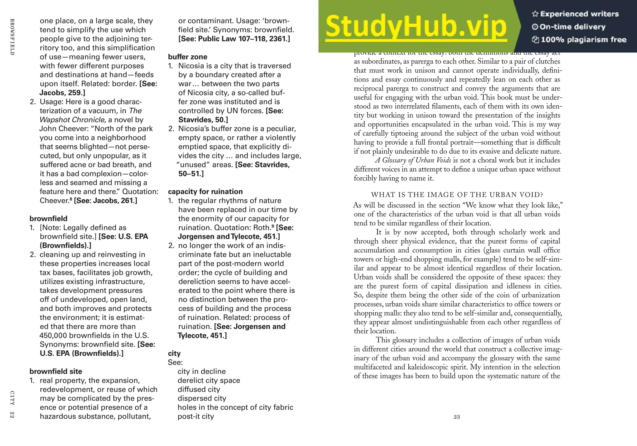 A Glossary Of Urban Voids | PDF