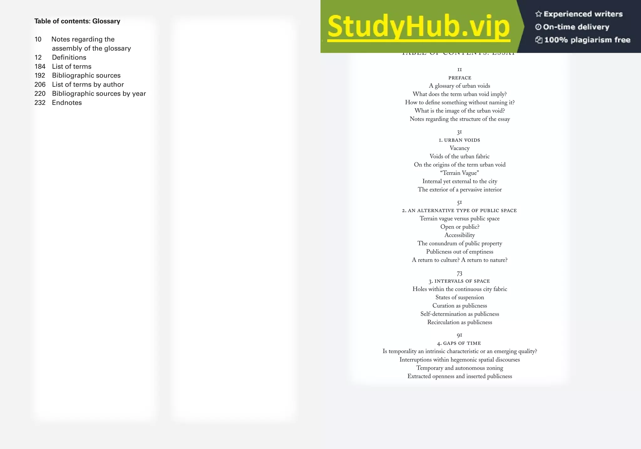 A Glossary Of Urban Voids | PDF