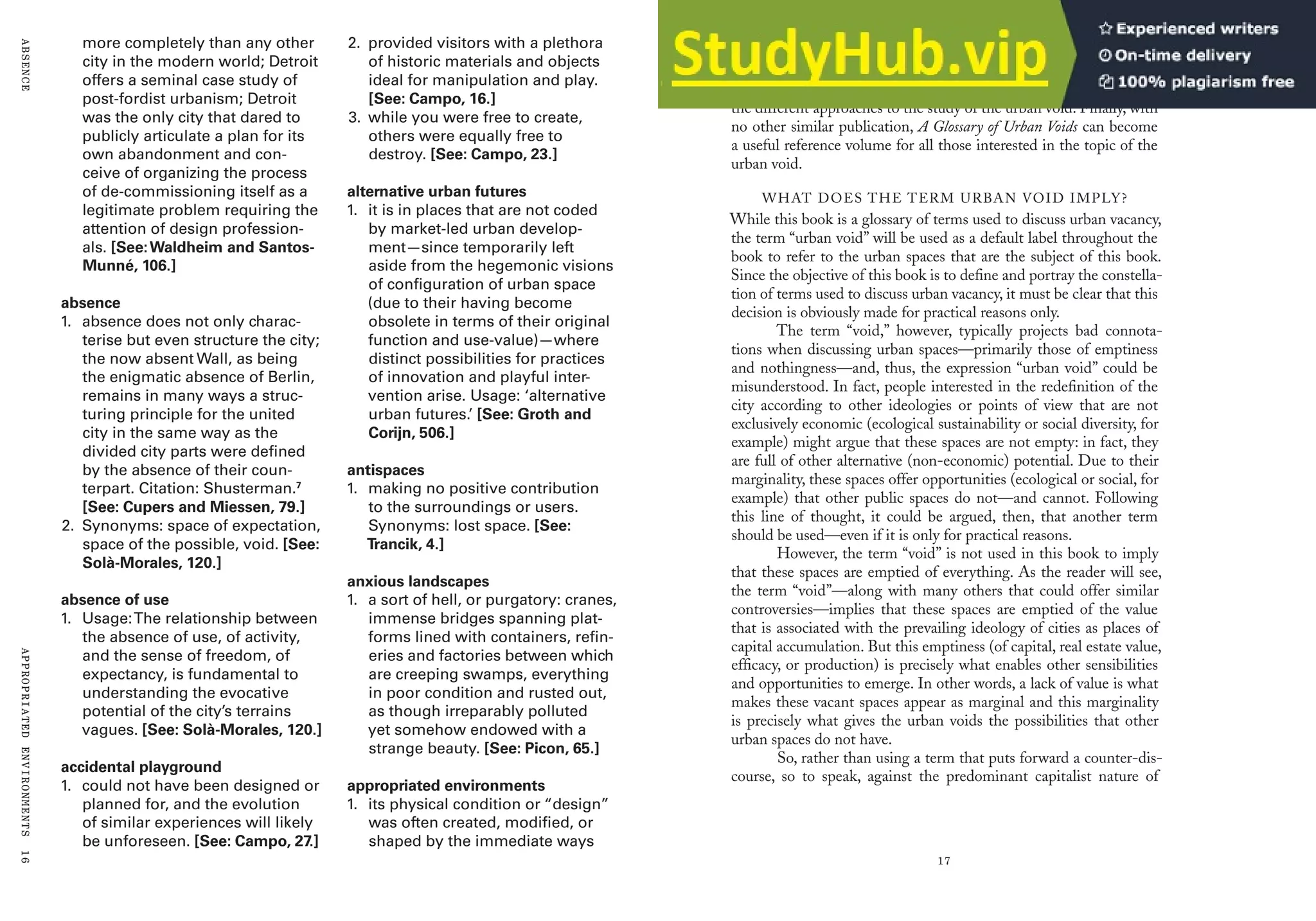 A Glossary Of Urban Voids | PDF