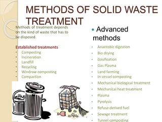 TREATMENT OF SOLID WASTE | PPTX