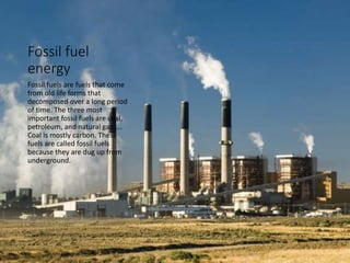 Energy resources Growing energy needs Renewable and non renewable ...