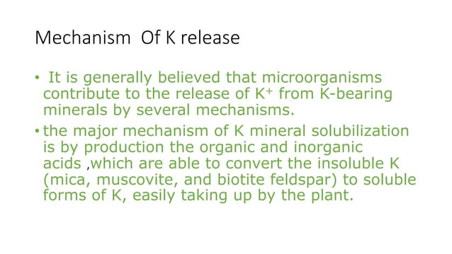 POTASSIUM RELEASING & ZINC SOLUBILIZING MICRO ORGANISMS | PPTX ...