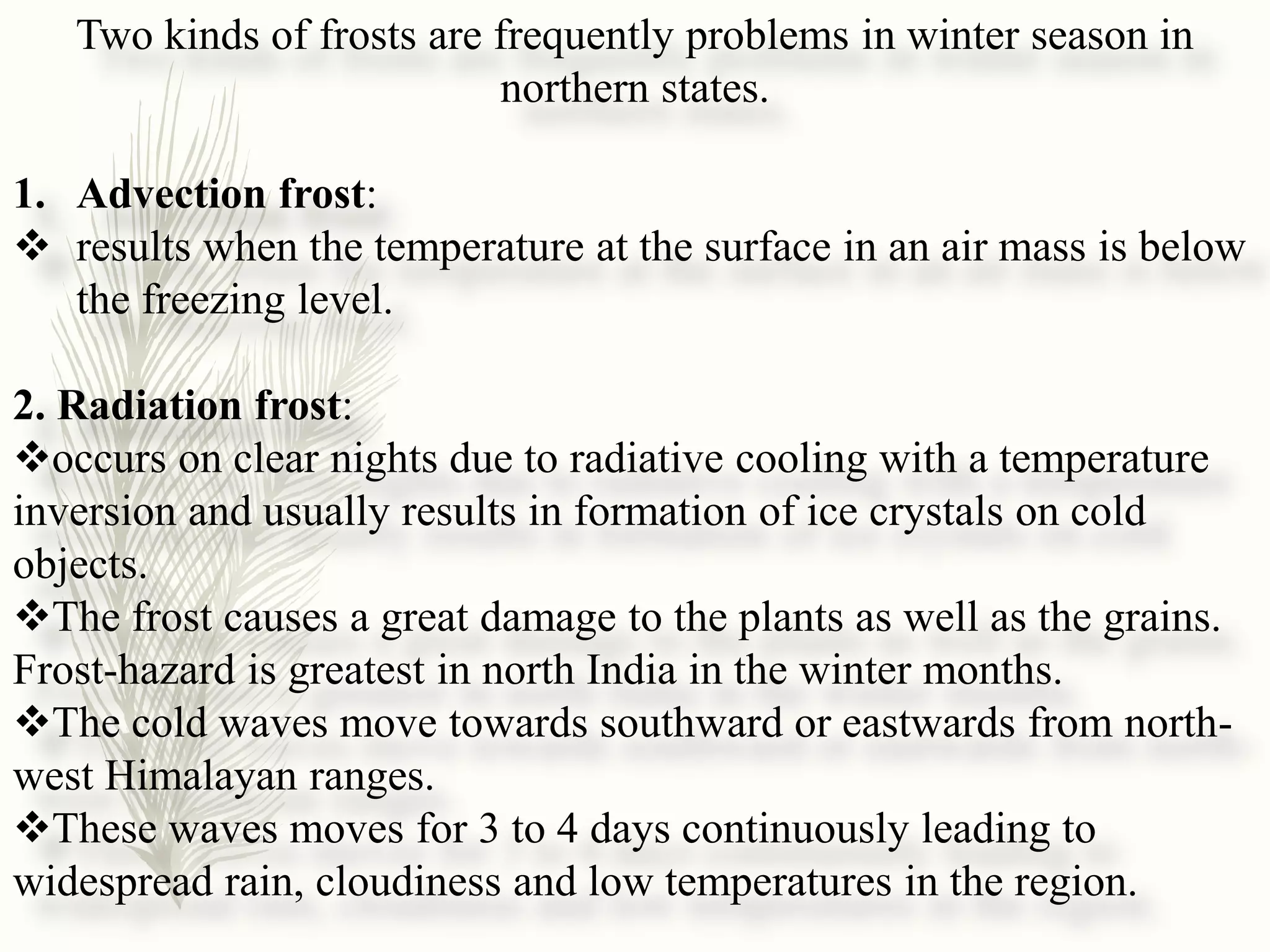 Modification of weather hazards: weather modification for agriculture ...