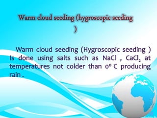 Modification of weather hazards: weather modification for agriculture; scientific advances in ...