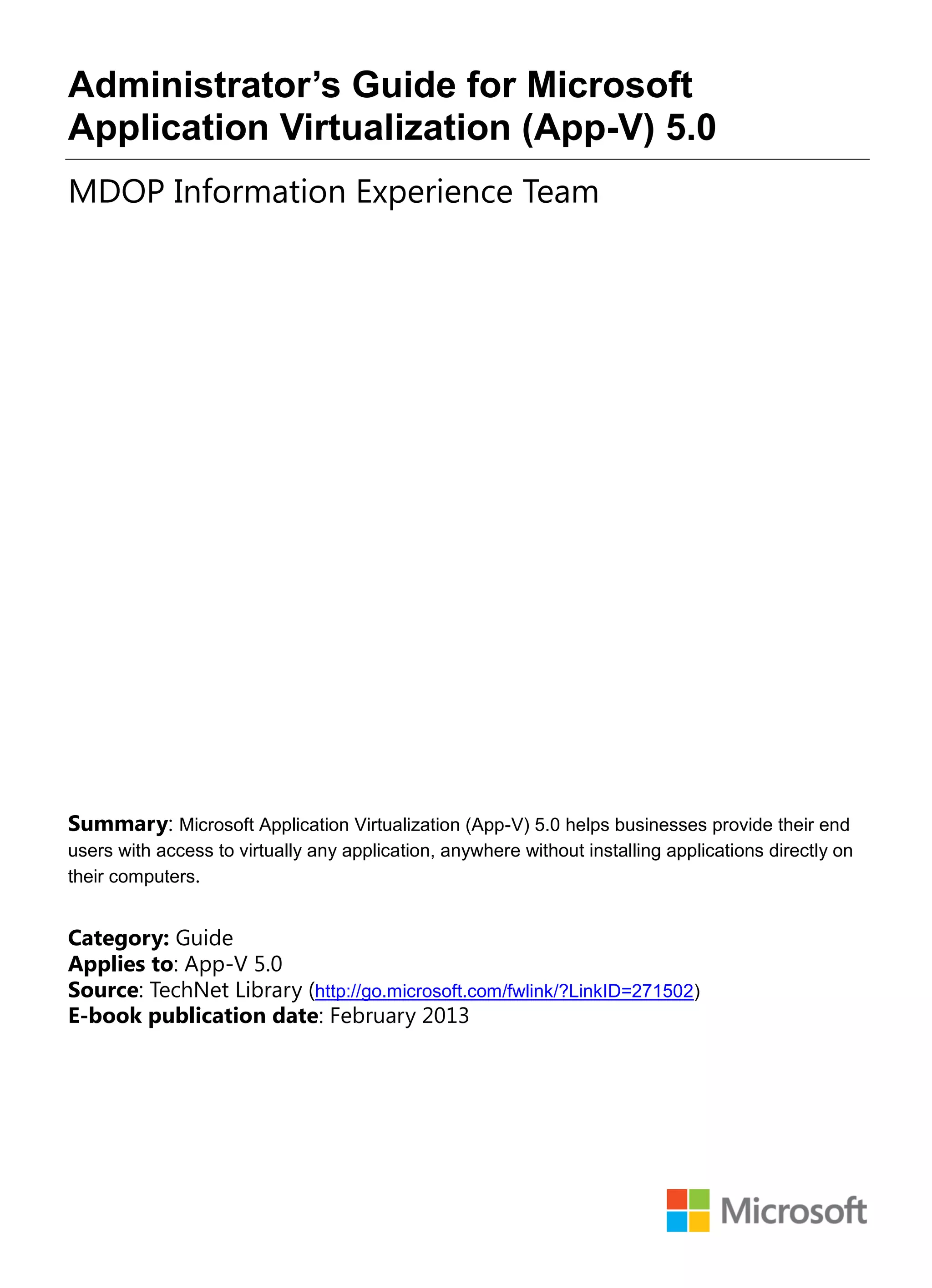 Agm application virtualization_(app-v)_5.0 | PDF