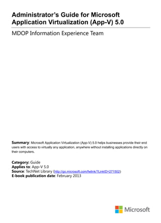 Agm application virtualization_(app-v)_5.0 | PDF