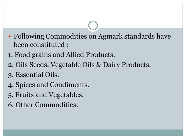 Agmark | PPTX | Agriculture | Industries