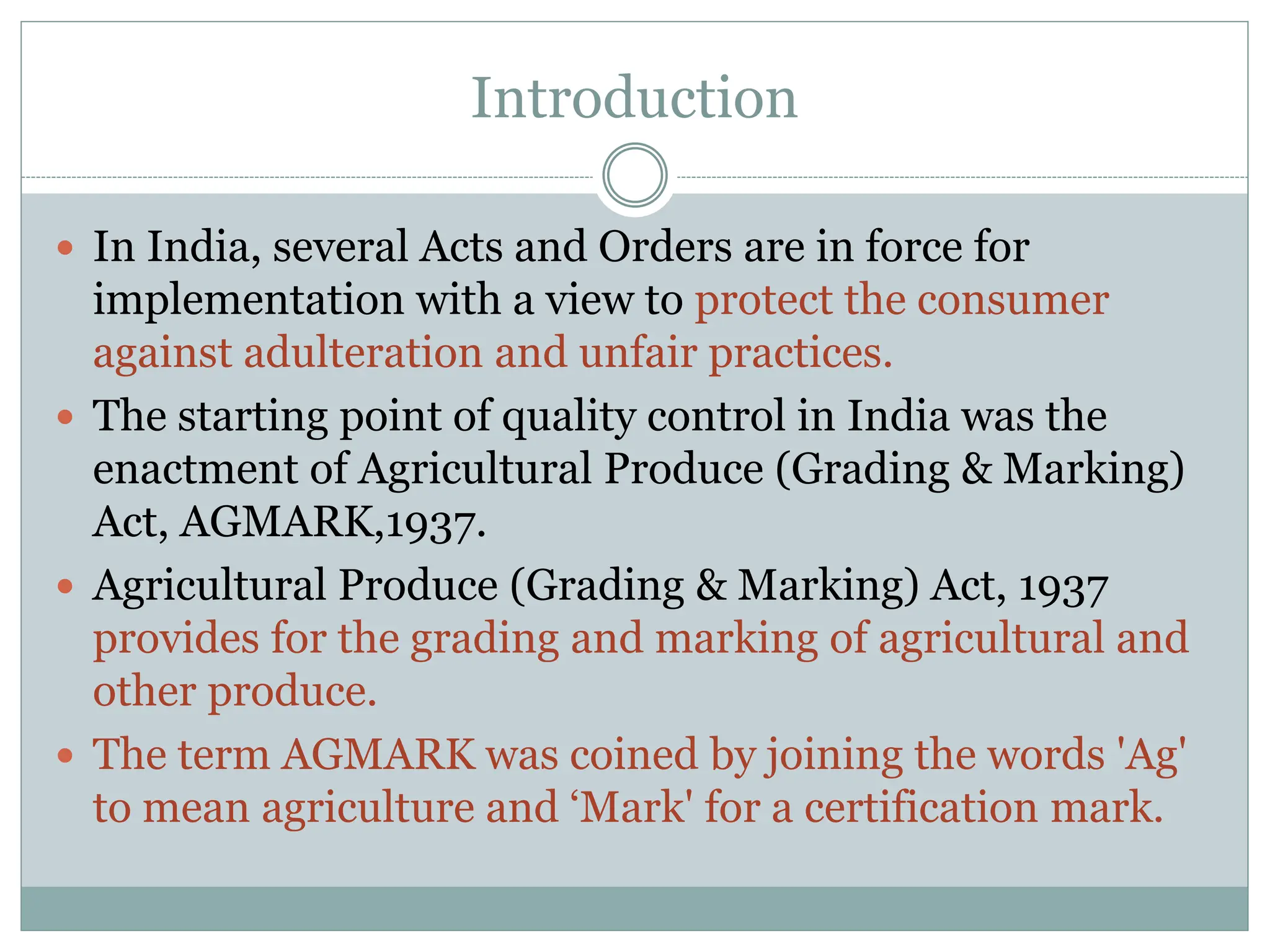 AGMARK-Agricultural Marketing-Indian Food Safety Standards | PDF