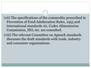 AGMARK-Agricultural Marketing-Indian Food Safety Standards | PDF