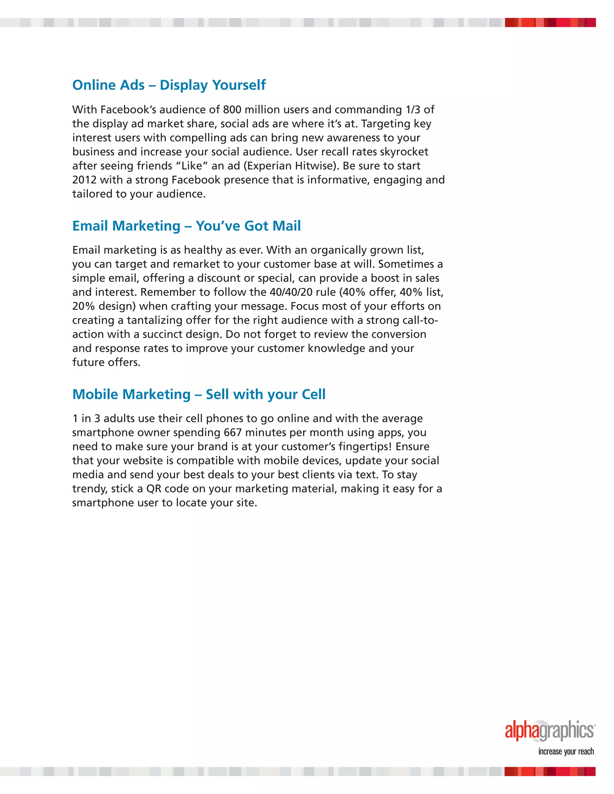 AlphaGraphics Marketing Kit | PDF