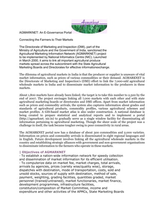 Agmarknet | DOCX