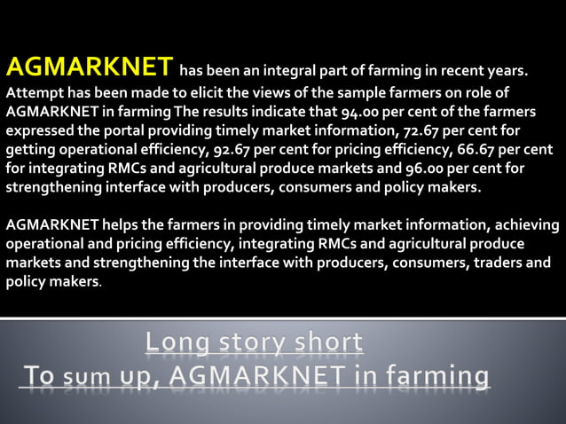 AGMARKNET.pptx | Agriculture | Industries