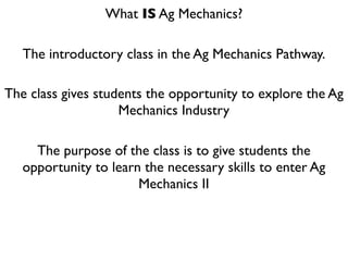 Ag Mech Digital Syllabus | PPT