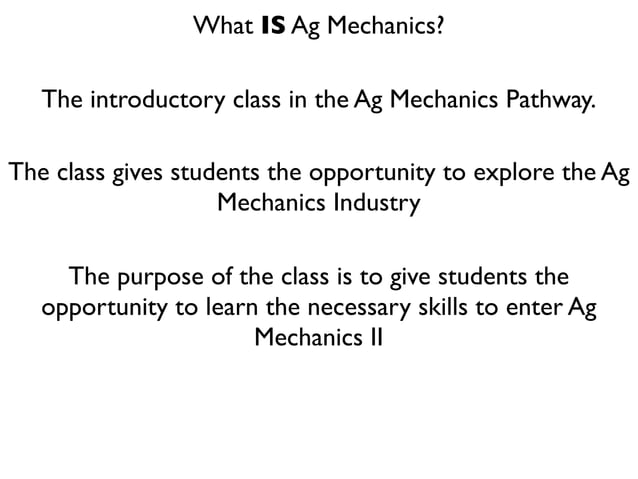 Ag Mech Digital Syllabus | PPT