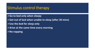 Practice of sleep medicine in insomnia | PPTX