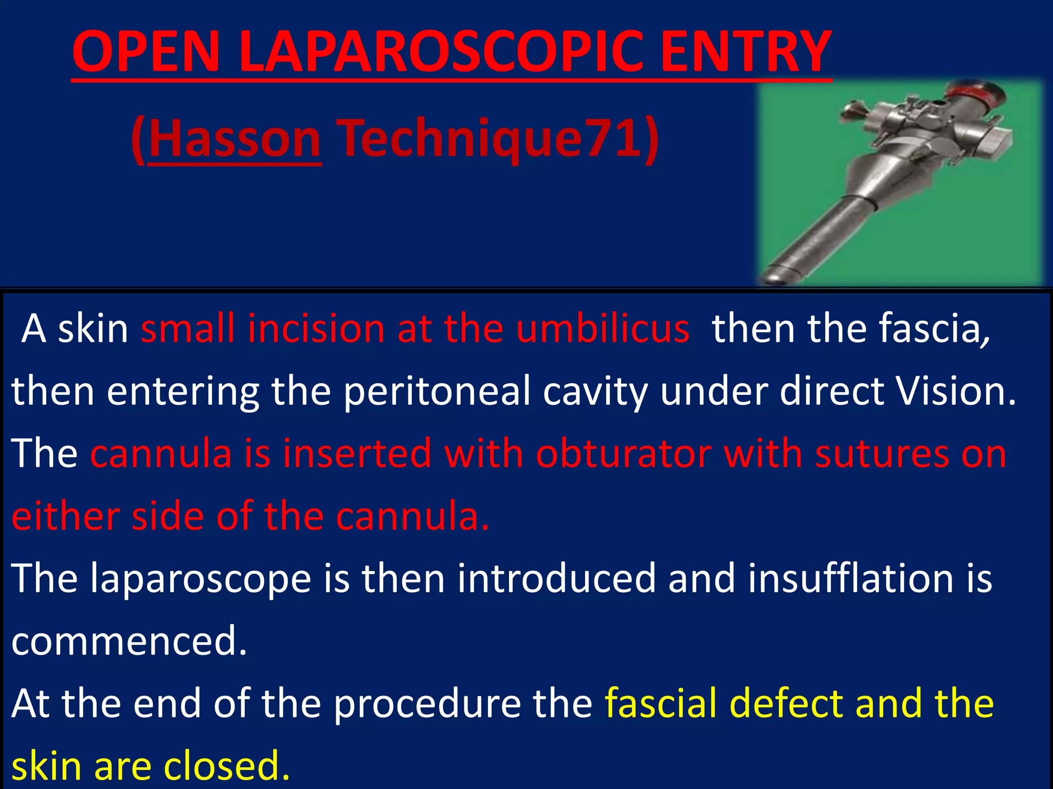 Lap Accsses technique and complications | PPT