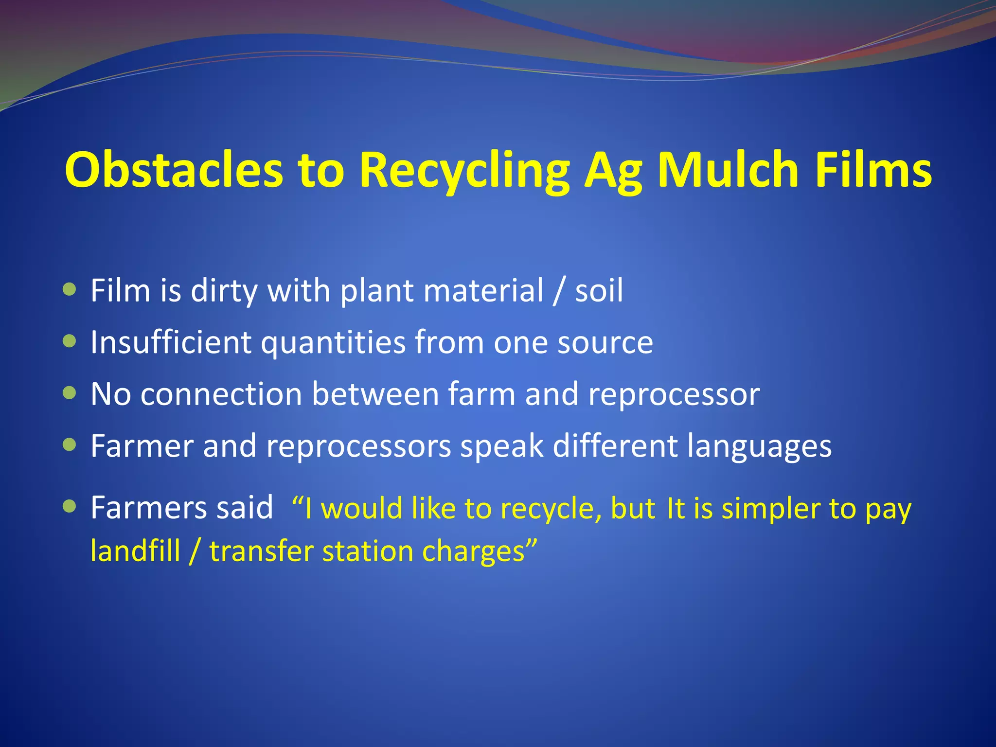 Ag mulch film_retrieval | PPT