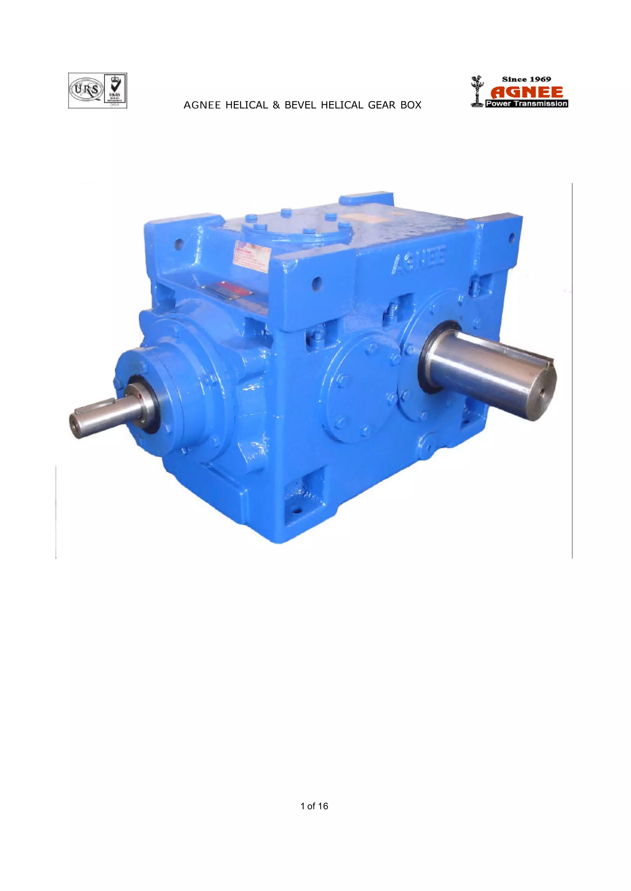 Agnee helical-bevel-gear-box-capacity-details | PDF