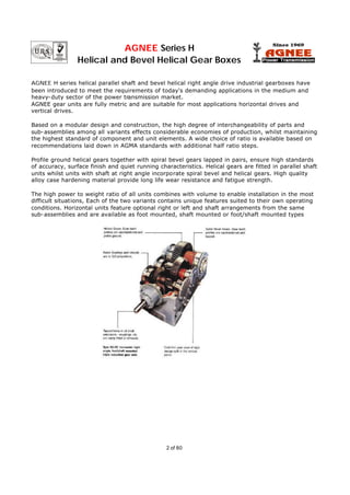 Agnee h series helical gearbox-bevel helical gear box | PDF